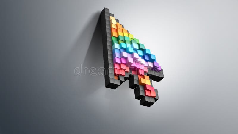 Cursor Color Pixel Computer Mouse Stock Illustration - Illustration of ...