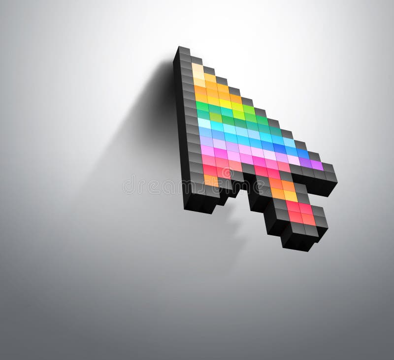 Cursor Color Pixel Computer Mouse Stock Illustration - Illustration of ...