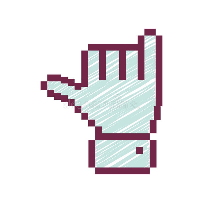 Cursor Concept in Form of Hand Shape Stock Vector - Illustration of ...