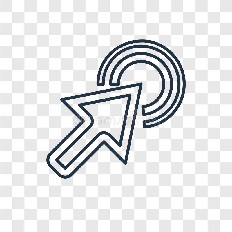 Cursor Concept Vector Linear Icon Isolated on Transparent Background ...