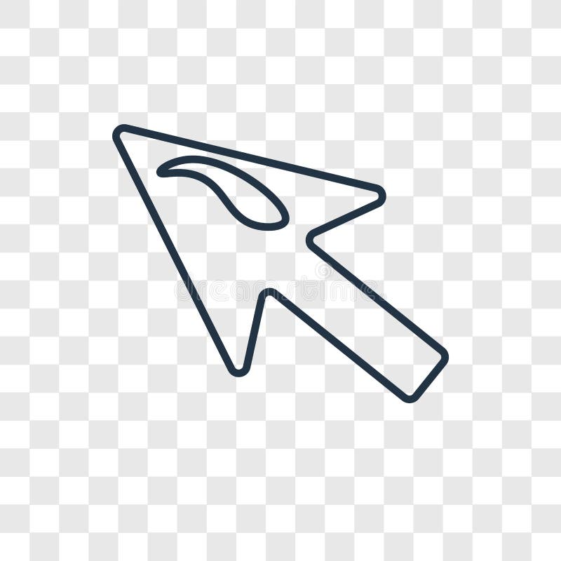 Cursor Concept Vector Linear Icon Isolated on Transparent Background ...