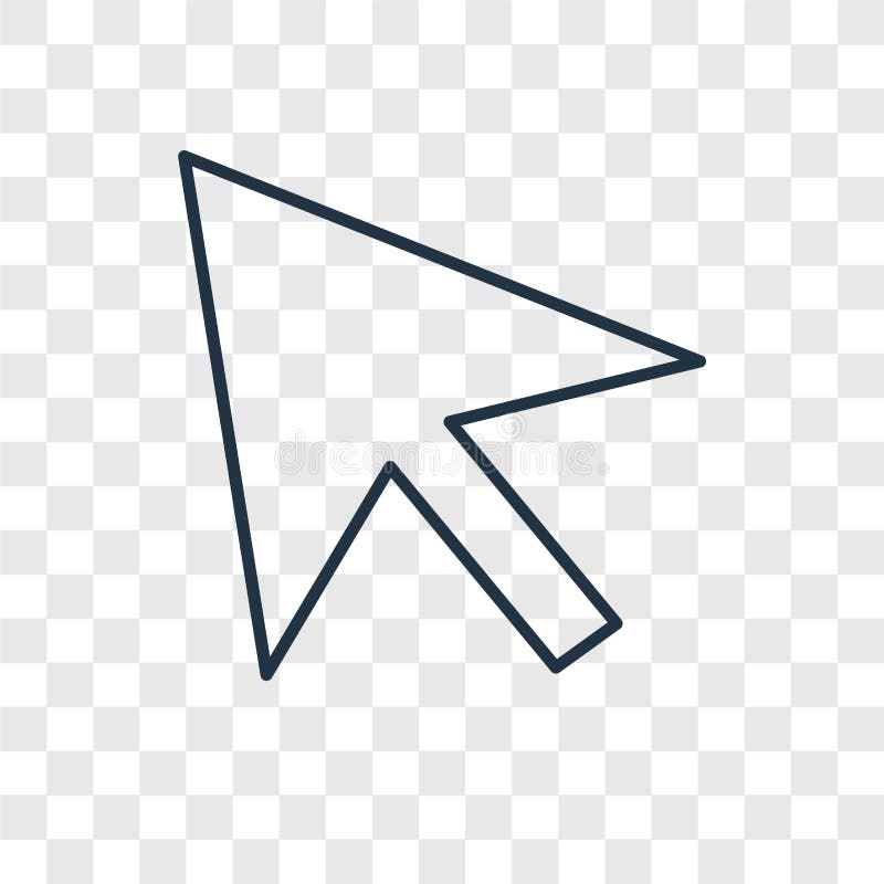 Cursor Concept Vector Linear Icon Isolated on Transparent Background ...