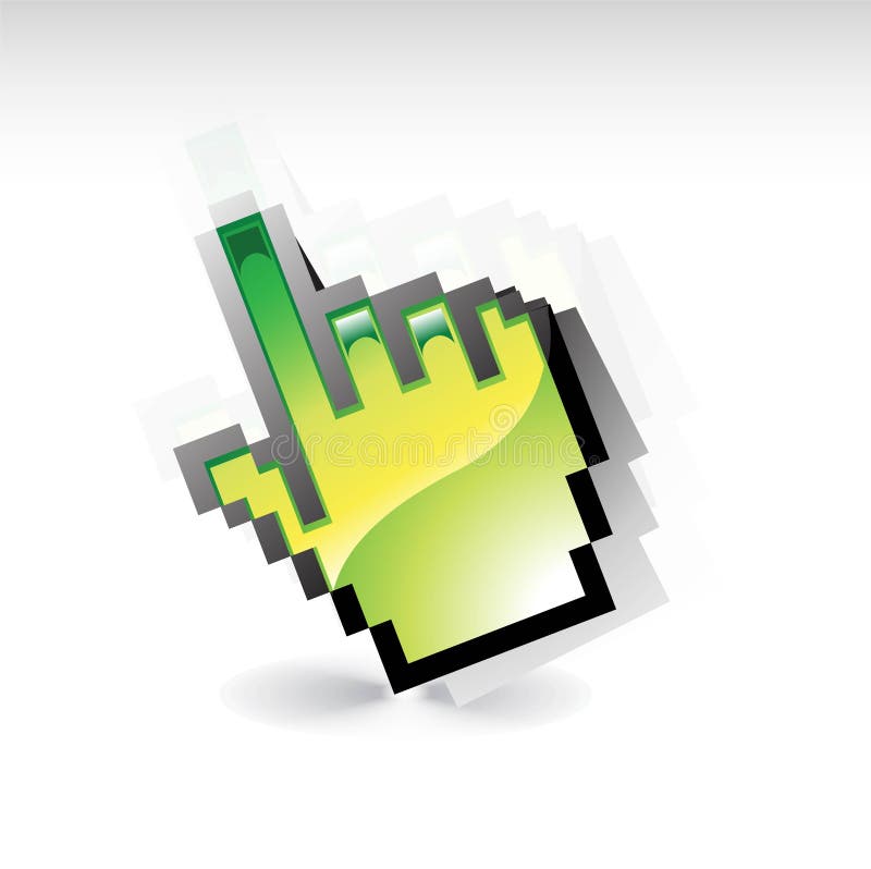 Cursor Del Puntero De La Mano Ilustración del Vector - Ilustración de ...