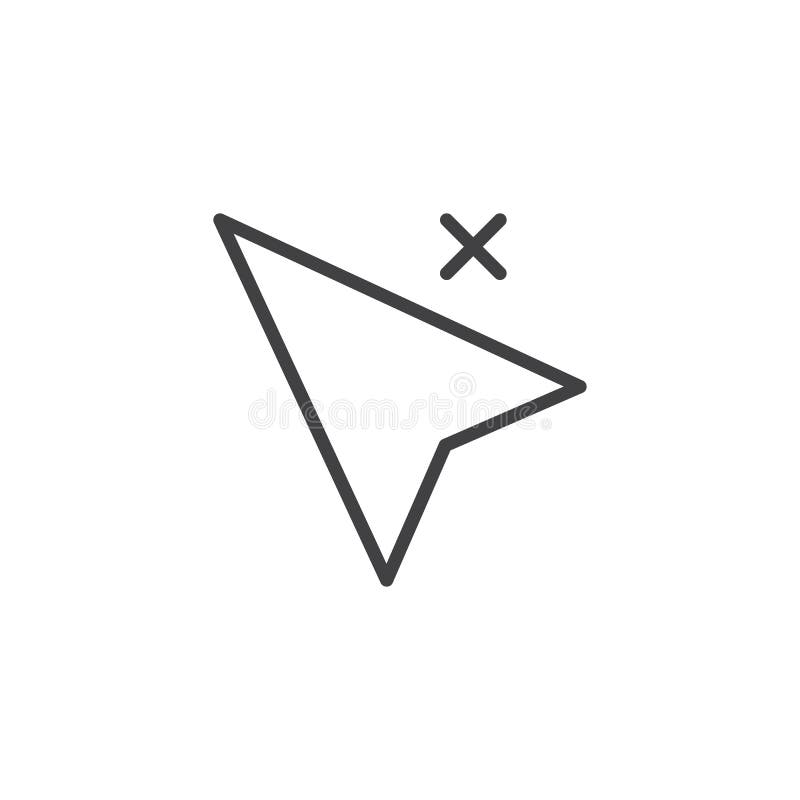 Cursor and Delete button stock illustration. Illustration of trash ...