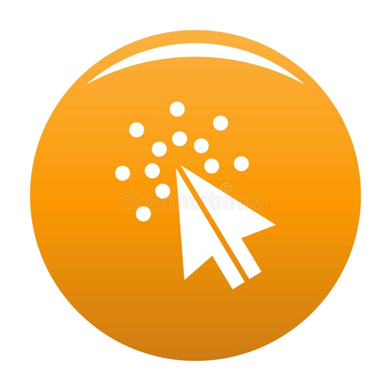 Cursor Digital Icon Vector Orange Stock Vector - Illustration of ...