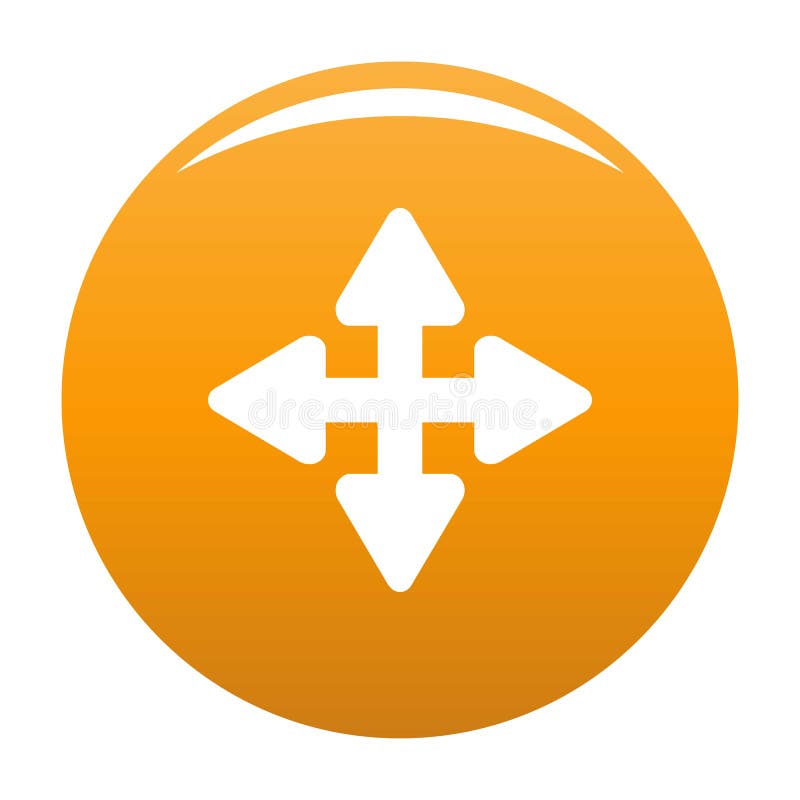 Cursor Displacement Element Icon Vector Orange Stock Vector ...
