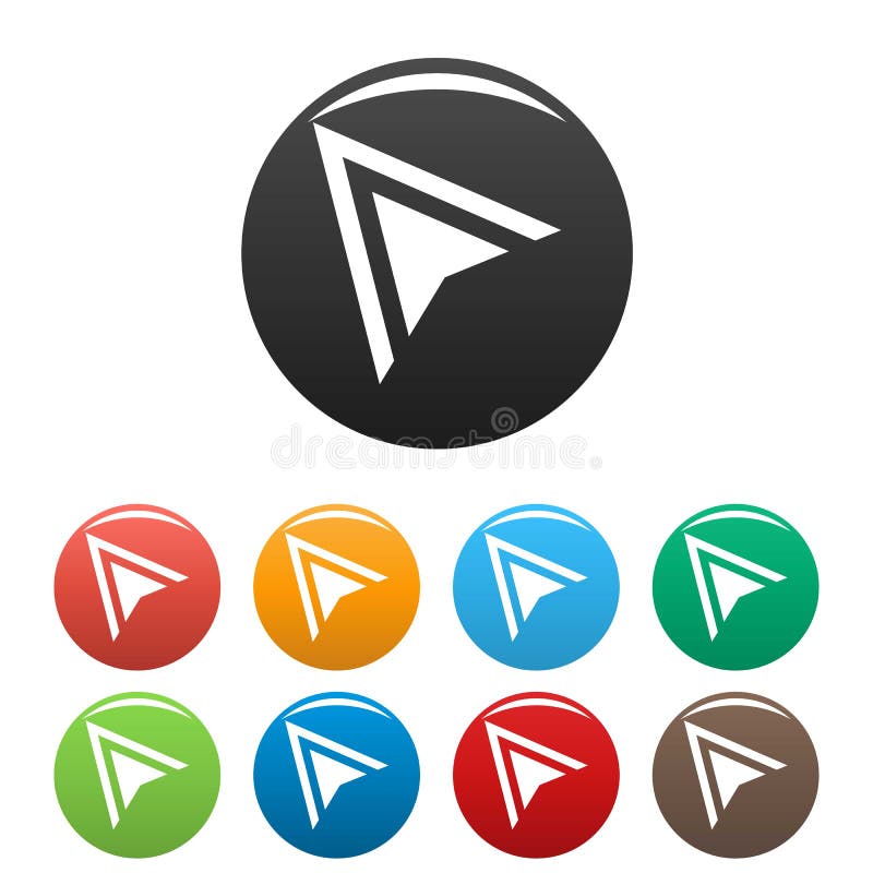 Cursor Element Icons Set Color Stock Illustration Illustration Of Communication Cursor 124207306