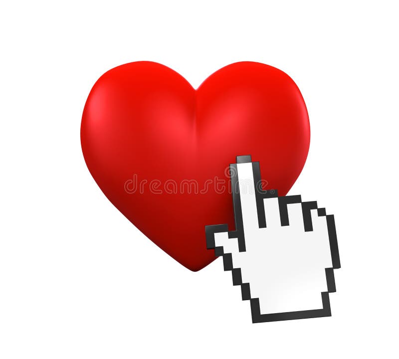 Cursor En Forma De Corazón Y De La Mano Stock de ilustración ... Cursor En Forma De Corazón Y De La Mano Stock de ilustración ...