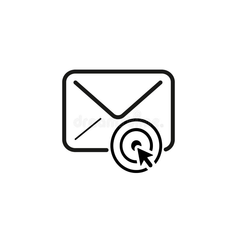 Cursor and Envelope Mail Vector Icon. Click on Email. Mouse Pointer ...