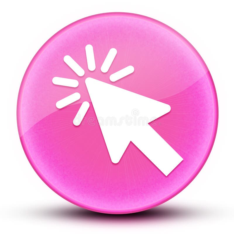 Cursor Eyeball Glossy Elegant Pink Round Button Abstract Stock Photo ...