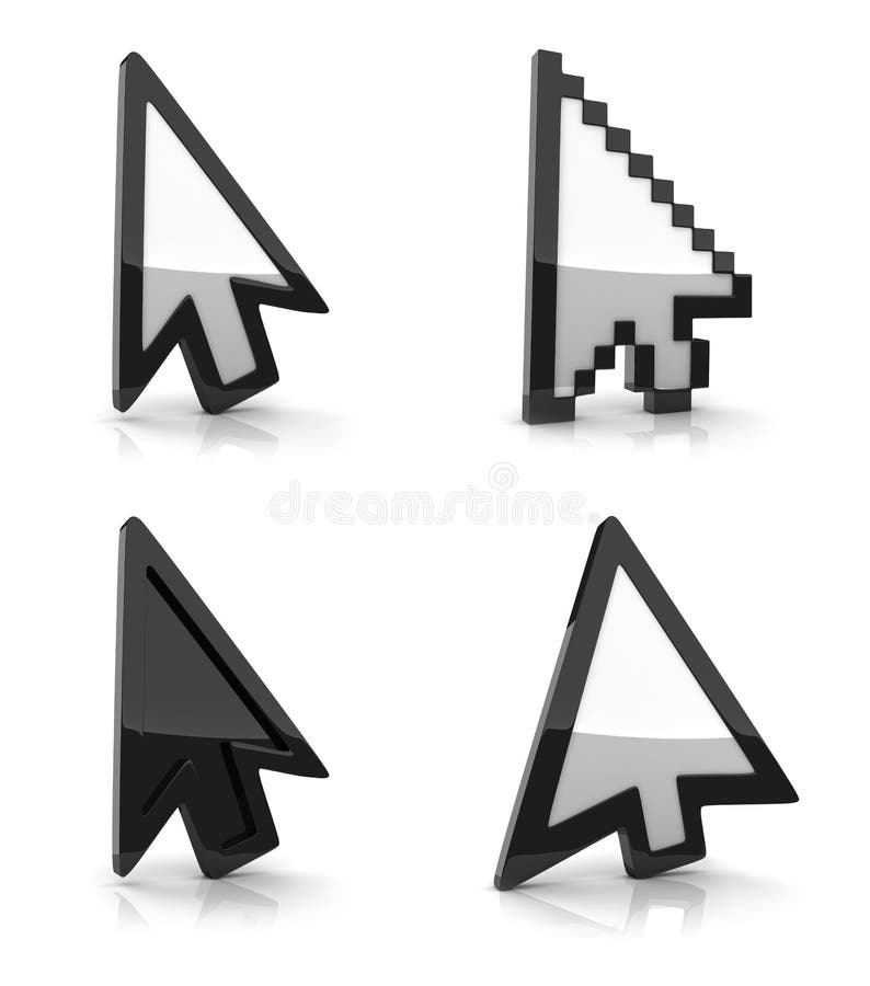 Four Cursor Arrow for Browser Stock Illustration - Illustration of ...