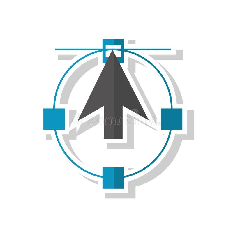 Cursor and Graphic School Tool Design Stock Illustration - Illustration ...