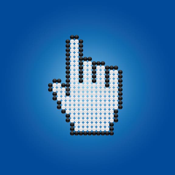 Black Pixelated Hand Cursor Stock Illustrations – 664 Black Pixelated ...