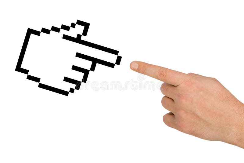 Mouse Hand Cursor Vector Illustration Stock Vector - Illustration of ...