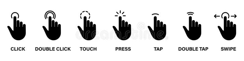 Double Click Finger Stock Illustrations – 1,074 Double Click Finger ...