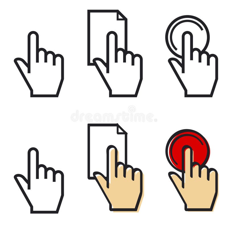 Cursor hand finger stock vector. Illustration of logo - 7741181