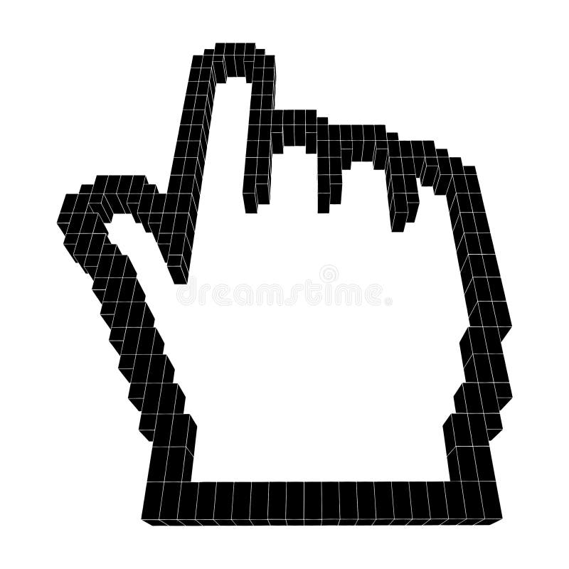 Cursor Hand Icon Vector 01 stock vector. Illustration of cursor - 14180372