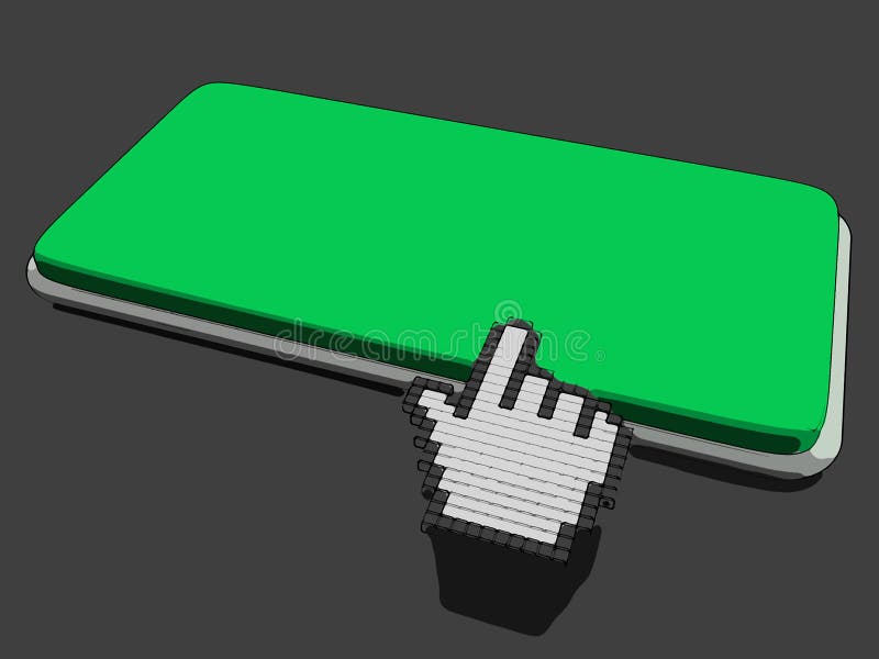 Blank Keyboard Key Shows Red Empty Copyspace Keypad Stock Illustration ...