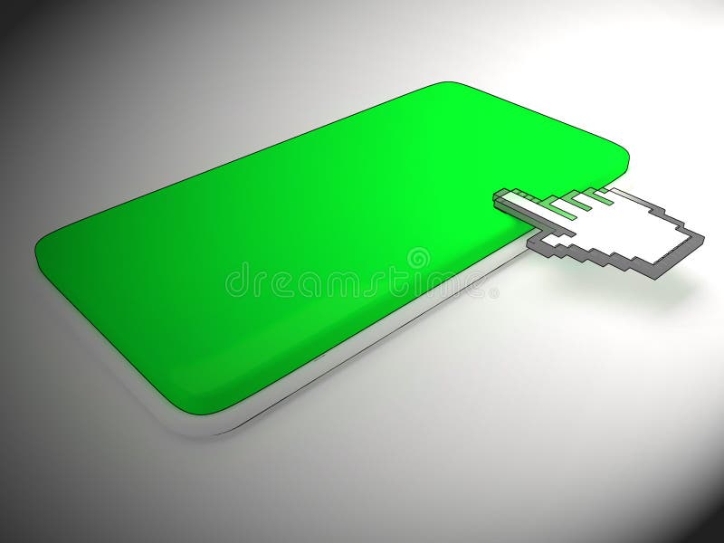 Cursor Hand Key Background Shows Blank Copy Space Click Here Stock ...