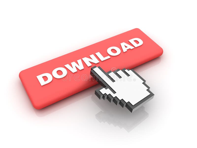 Mouse Hand Cursor on Free Download Button Vector Stock Vector ...