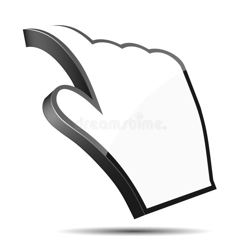 Cursor Hand Pointer, Vector Illustration. Stock Vector - Illustration ...