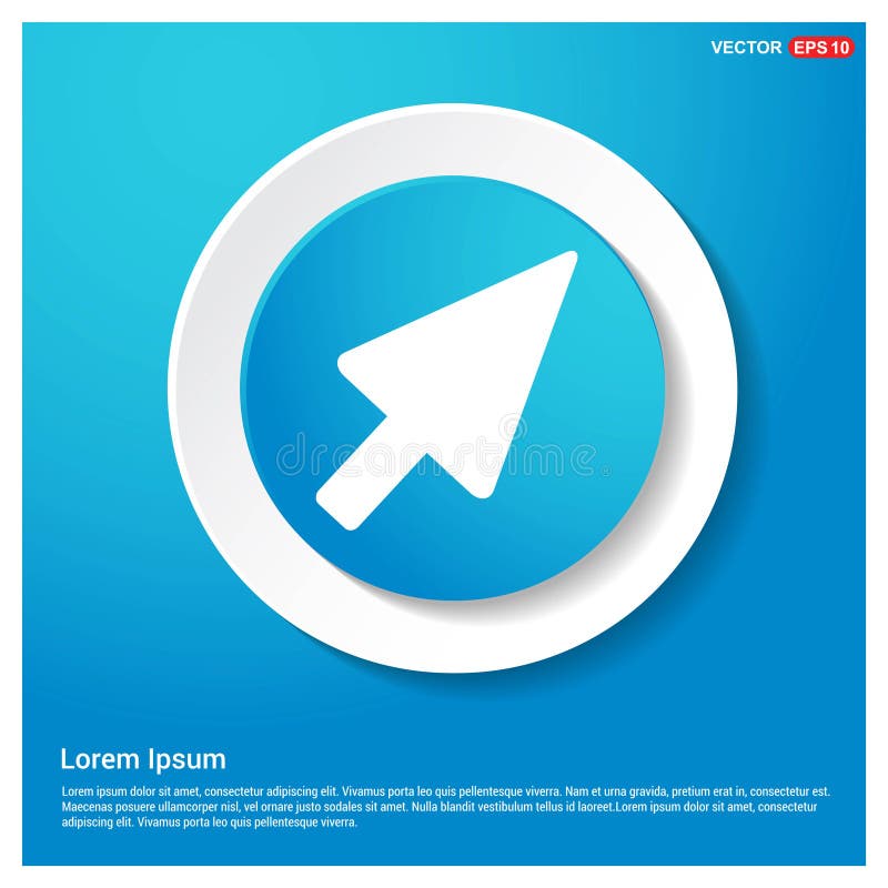 Cursor Icon Abstract Blue Web Sticker Button Stock Vector ...