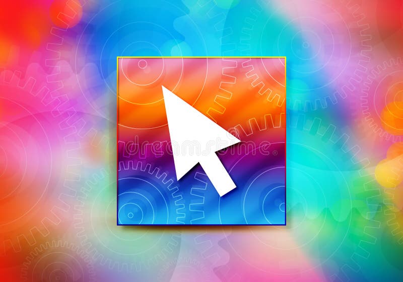 Cursor Icon Abstract Colorful Background Bokeh Design Illustration ...