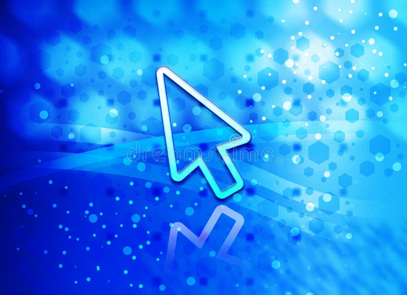 Cursor Icon Abstract Light Cyan Blue Hexagon Pattern Background Stock ...
