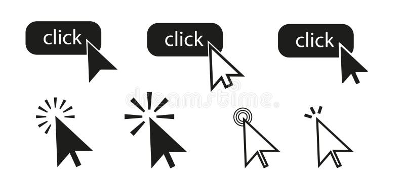 Cursor Icon Arrow . Web Mouse Poiner Click Symbol Stock Vector ...