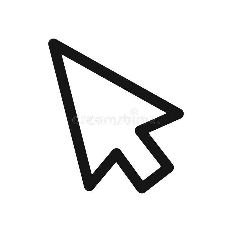 Cursor Icon Black and White Vector Sign Stock Illustration ...