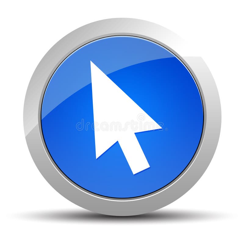 Cursor Icon Blue Round Button Illustration Stock Illustration ...