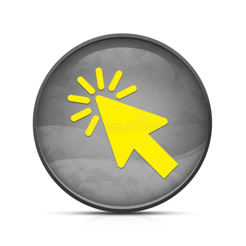 Cursor Icon on Classy Splash Black Round Button Illustration Stock ...