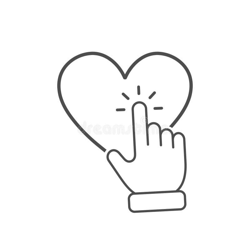 Cursor Icon Click on the Heart Icon. the Arrow Points To the Heart Icon ...