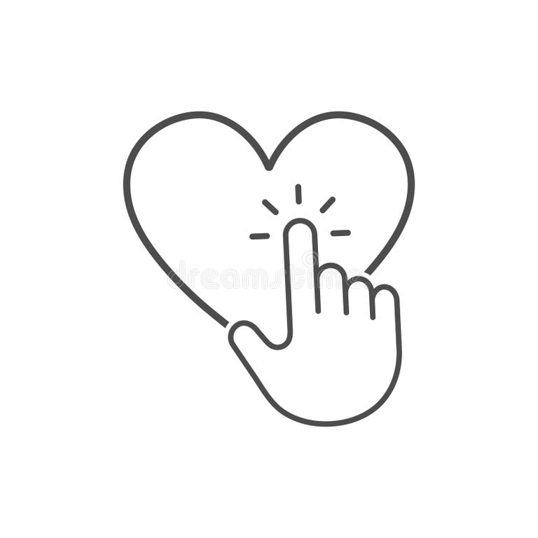 Cursor Icon Click on the Heart Icon. the Arrow Points To the Heart Icon ...