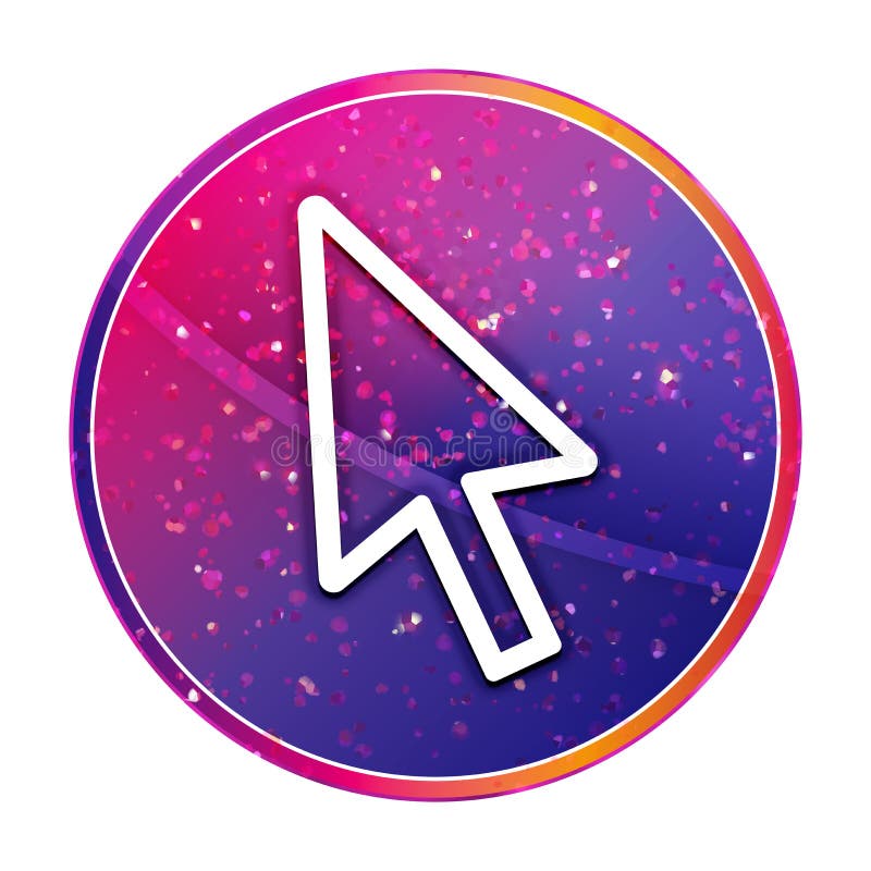 Cursor Icon Shiny Bright Orange Round Button Illustration Stock Photo ...