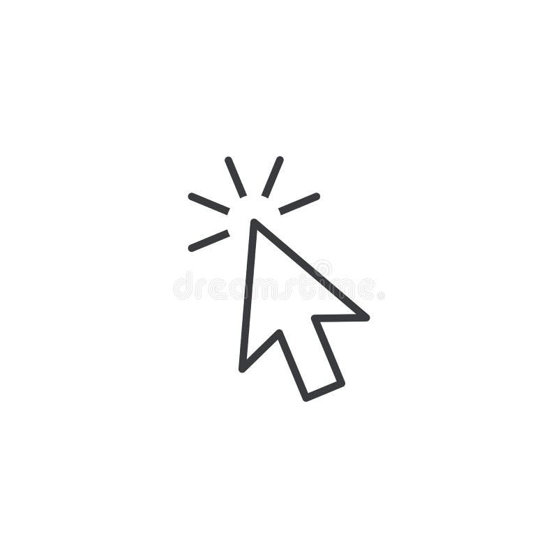 Cursor Icon. Cursor Button. Vector Cursor Shape. Arrow Symbol Stock ...