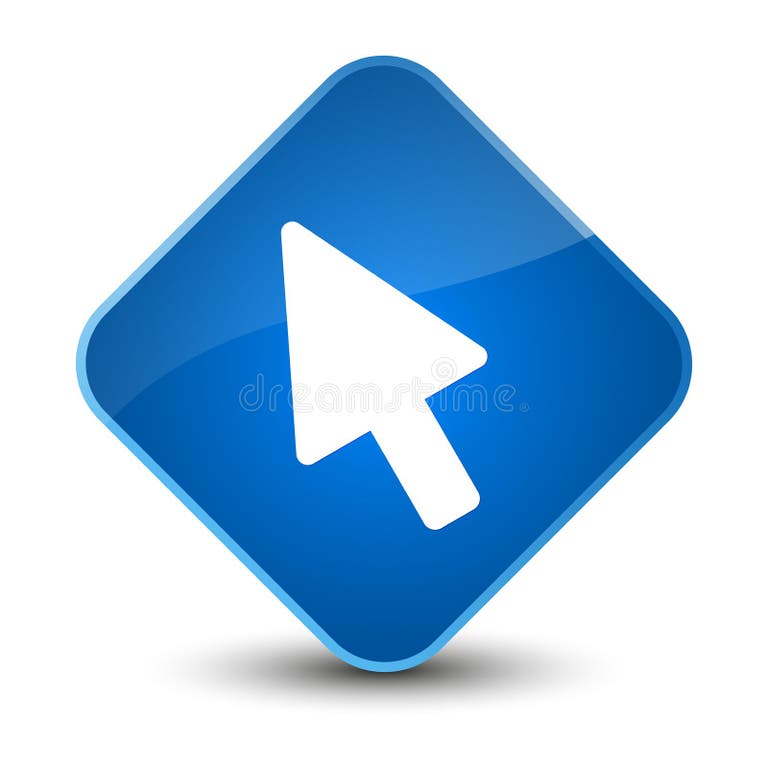Cursor Icon Elegant Blue Diamond Button Stock Illustration ...