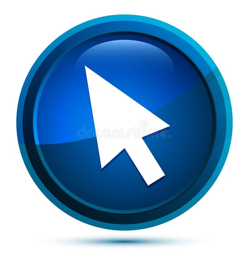 Cursor Icon Elegant Blue Round Button Illustration Stock Vector ...
