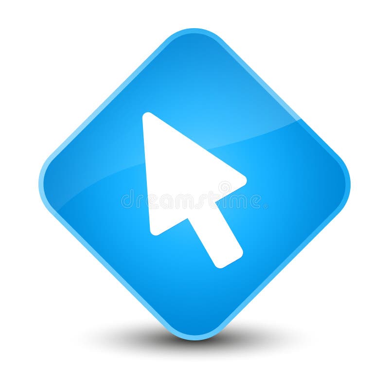 Cursor Icon Elegant Cyan Blue Diamond Button Stock Illustration ...