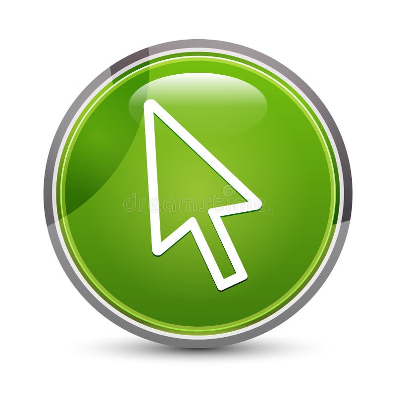 Cursor Icon Elegant Green Round Button Vector Illustration Stock Vector ...