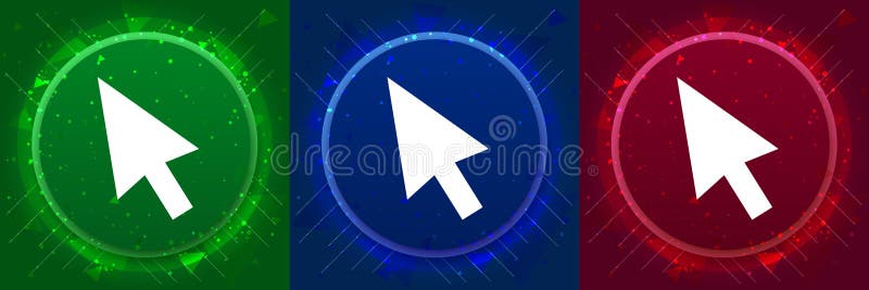 Cursor Icon Elegant Modern Design Abstract Buttons Set Illustration ...