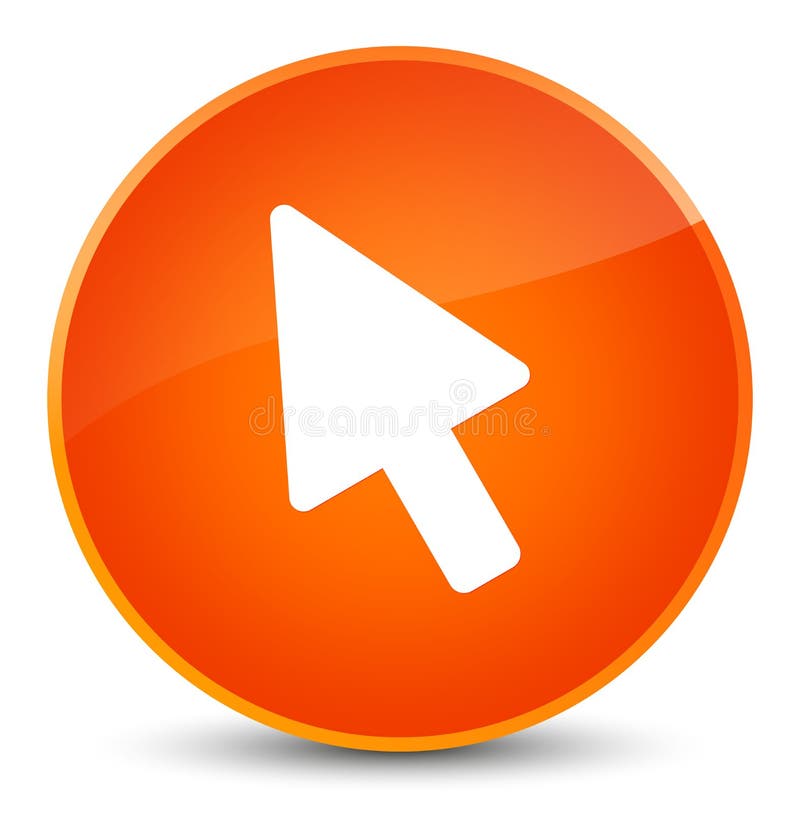 Cursor Icon Elegant Orange Round Button Stock Illustration ...
