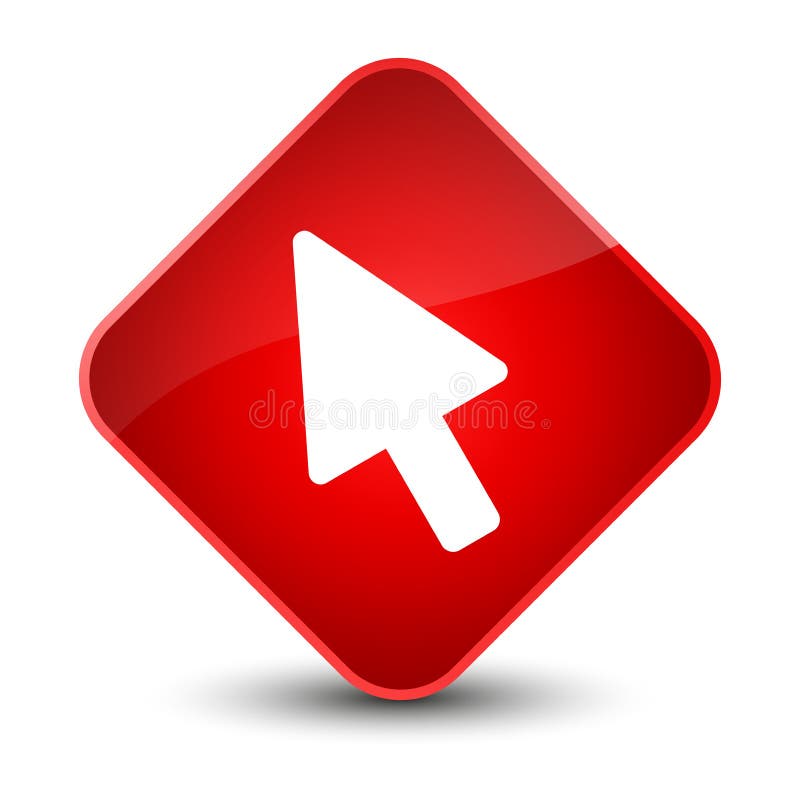 Cursor Icon Elegant Red Diamond Button Stock Illustration ...