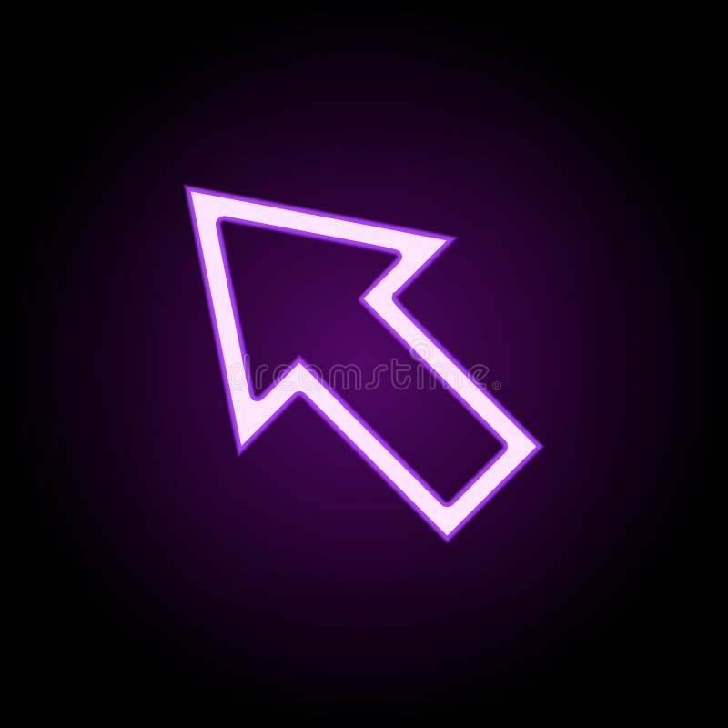 Cursor Icon. Elements of Web in Neon Style Icons Stock Illustration ...