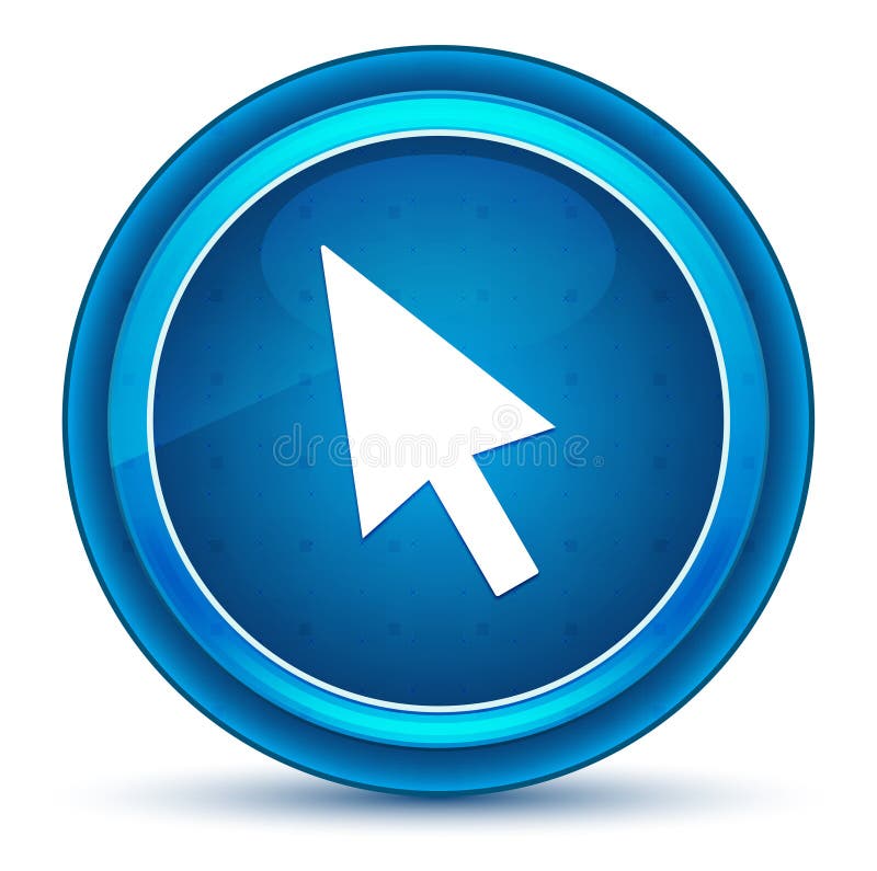 Cursor Icon Eyeball Blue Round Button Stock Illustration - Illustration ...