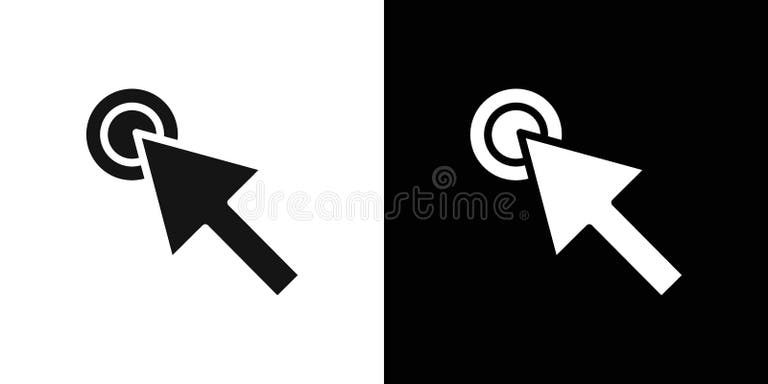 Cursor Icon Flat Vector Set Outline Stock Vector - Illustration of operating, direction: 332409158