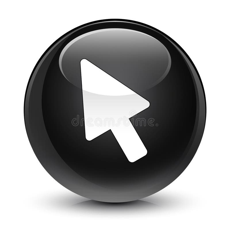 Cursor Icon Red Round Button Stock Illustration - Illustration of sign ...