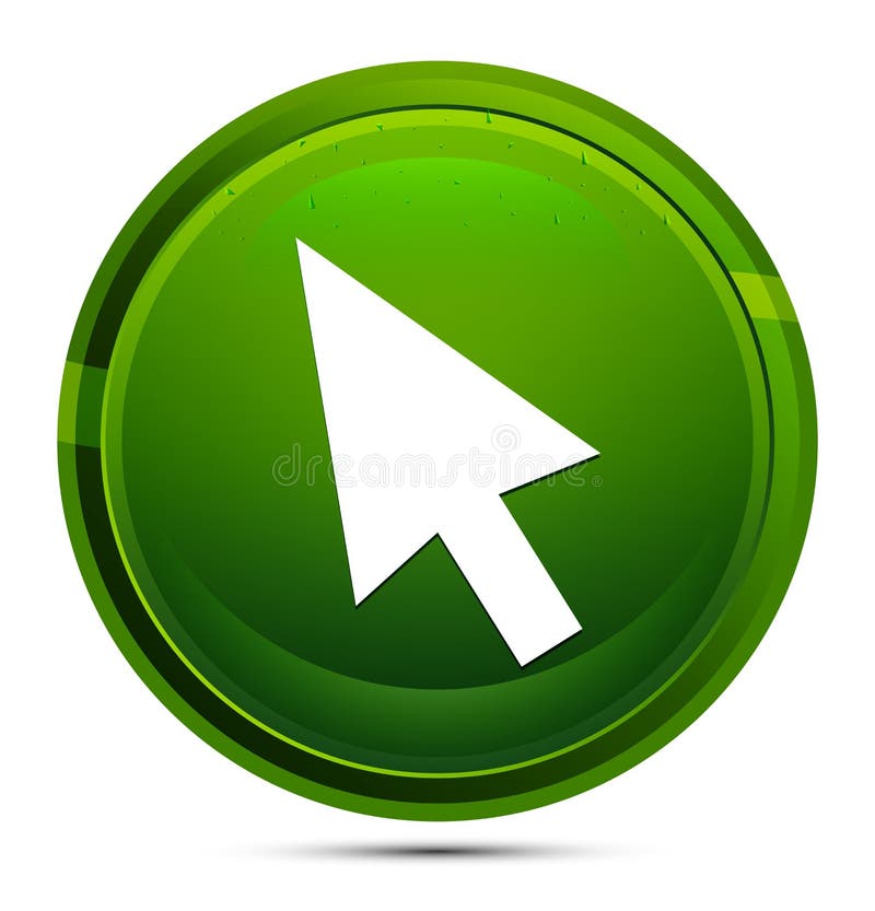 Cursor Icon Glassy Green Round Button Illustration Stock Vector ...
