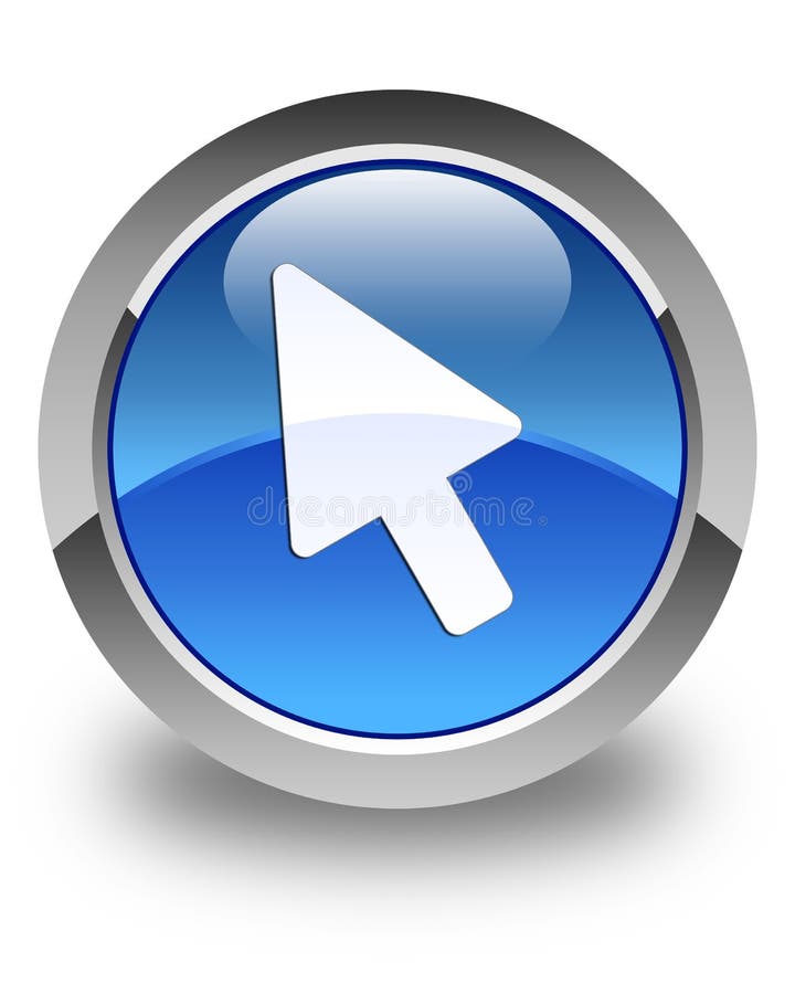 Cursor Click Icon Blue Round Button Illustration Stock Illustration ...