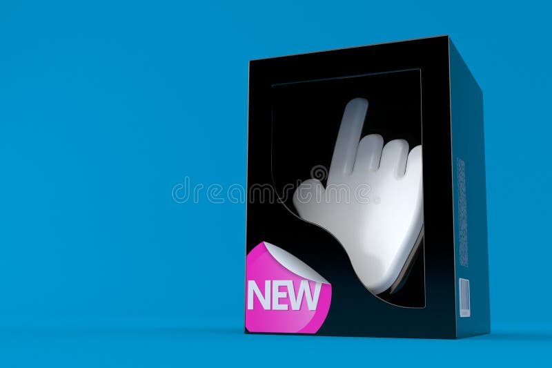Cursor icon inside box stock illustration. Illustration of copy - 128828338